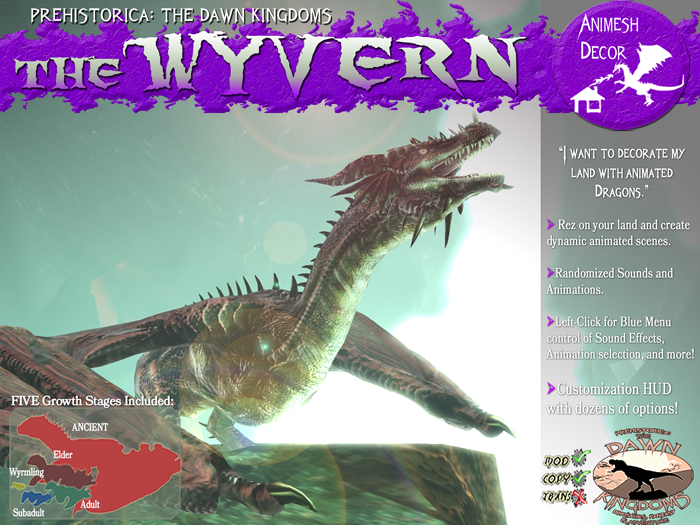 Second Life Marketplace - THE WYVERN ~ DECOR Animesh Statue ...